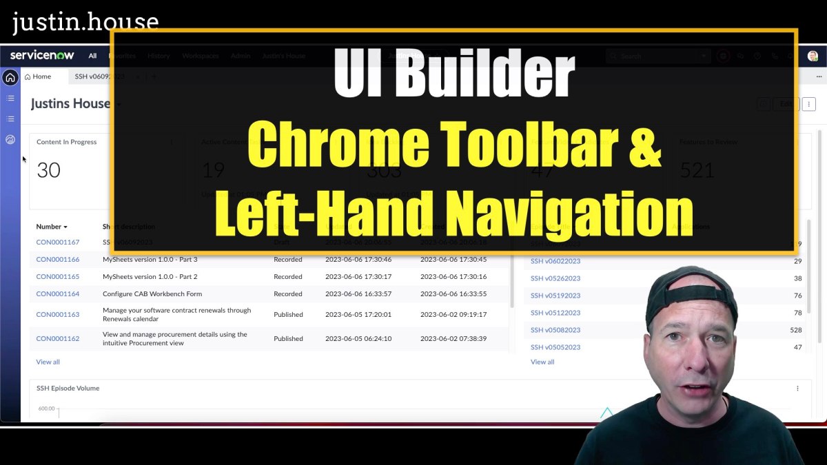 UI Builder – Modifying Workspace Left-Hand Navigation – Justin's House